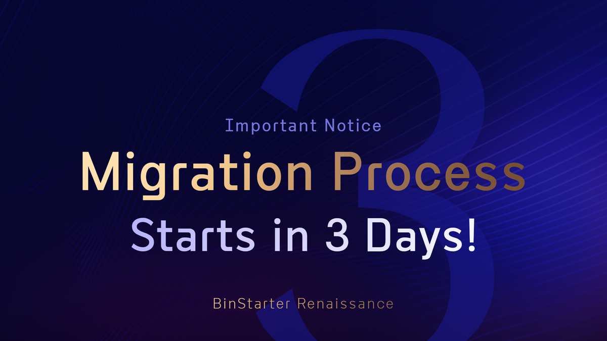Migration Process Starts in 3 Days!