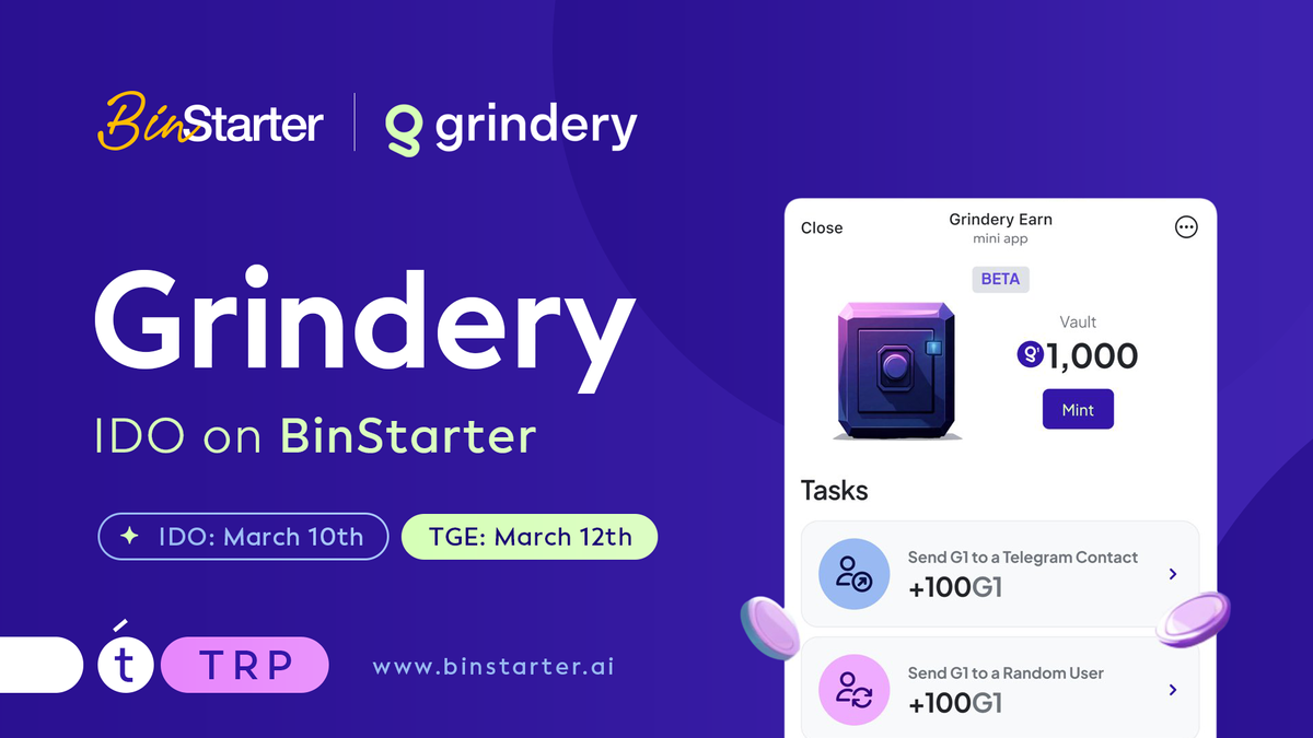 BinStarter to Launch Grindery's IDO on March 10th, 2025